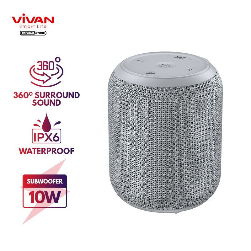 Jual SPEAKER PORTABLE TWS VIVAN VS15 VIVAN Speaker Bluetooth 5.0 Surround Sound 360° Waterproof ...