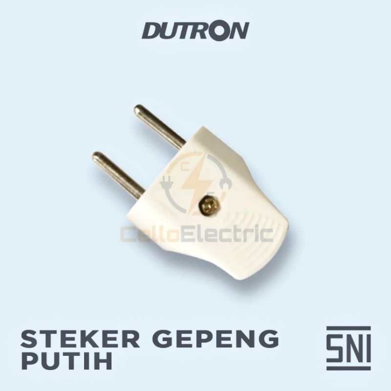 Jual Steker Gepeng Dutron Putih DV SBA 01 P - Steker Listrik Putih ...