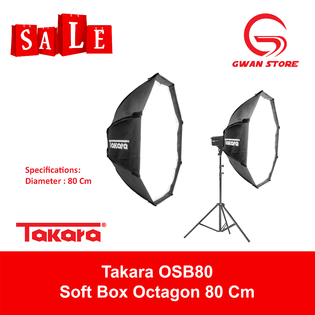Jual Takara OSB80 Umbrella Octagon Softbox 80cm Payung Reflextor ...