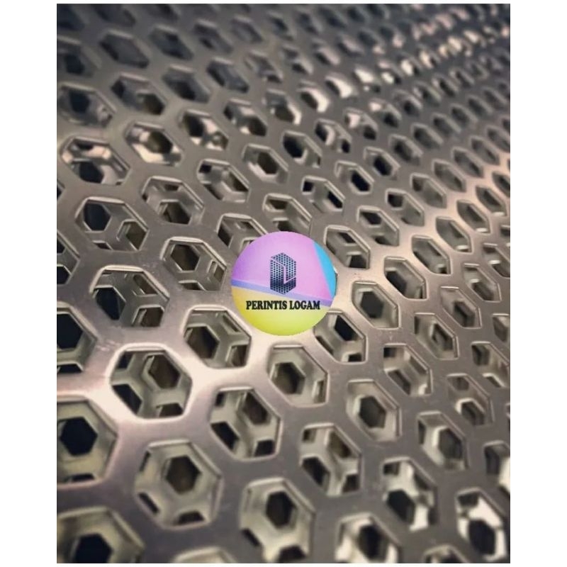 Jual Plat Lubang Hexagonal Besi 0.8mm 1x2 Meter Lubang 6mm | Shopee ...