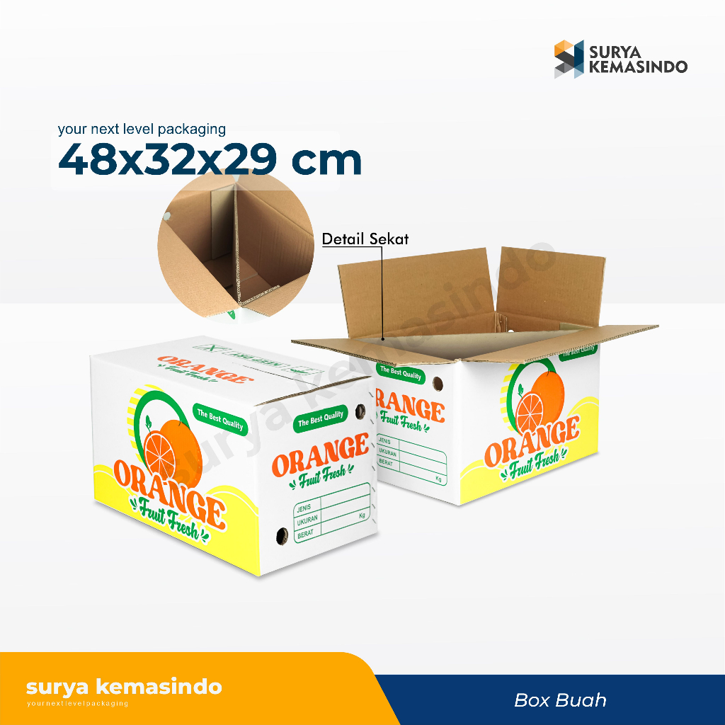 Jual BOX JERUK 48X32X29 KARDUS/Karton/BoxNormal/normal/box buah/buah ...