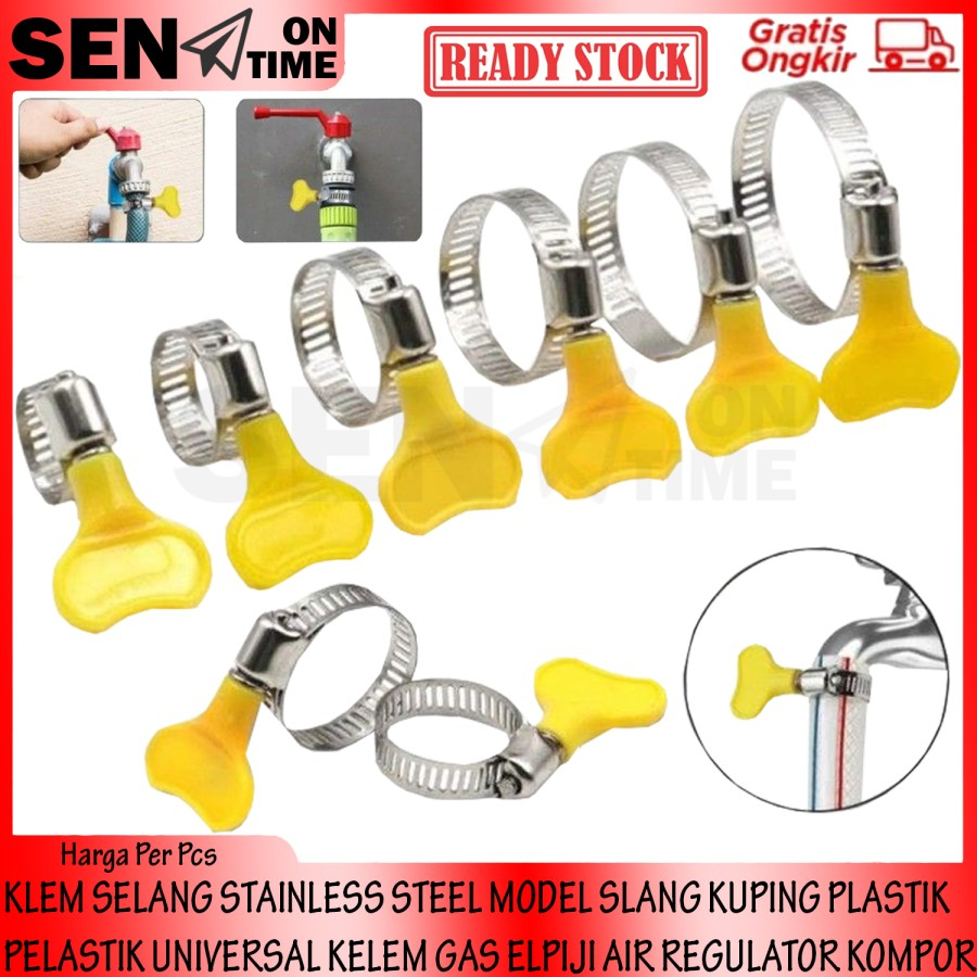 Jual Klem Selang Model Slang Kuping Plastik Universal Kelem Gas