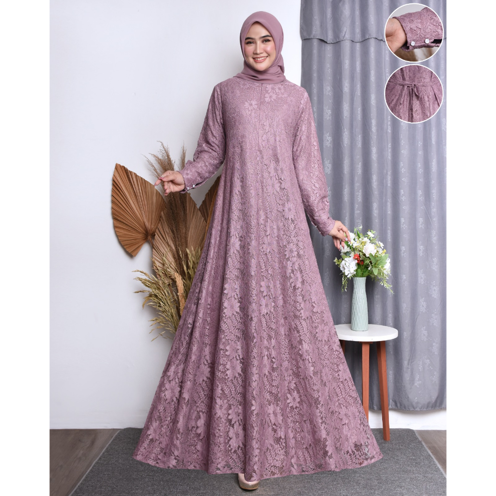 Jual New Produk Gamis Jumbo Premium Burkat Free Masker Terbaru Untuk ...