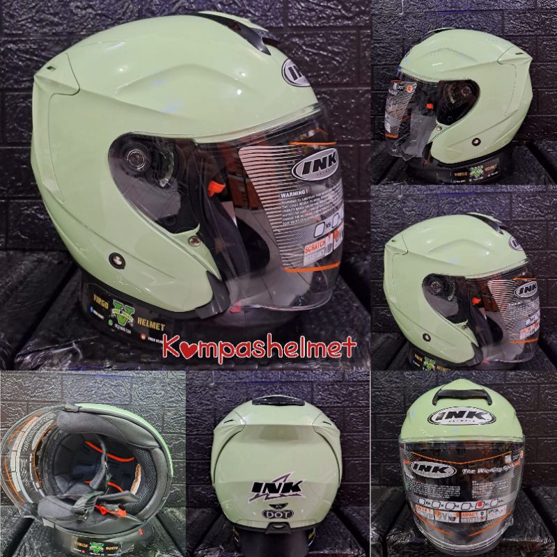 Jual HELM INK DYNAMIC SOLID MATCHA PINK ORIGINAL INK|HALFFACE | Shopee ...