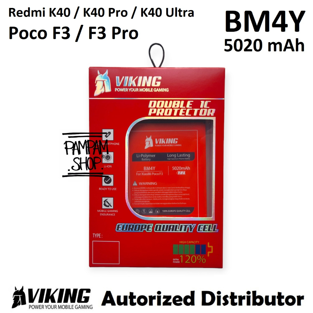 Jual VIKING Baterai Double Power BM4Y XiaoMi Redmi K40 K40 Pro Ultra Poco F3 F3 Pro Batrai Batre ...