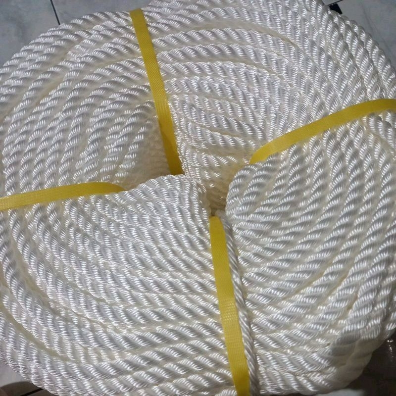 Jual 1 Roll Tali Tambang 16mm -+220 Meter Nylon Putih Nilon Ikat Besar ...