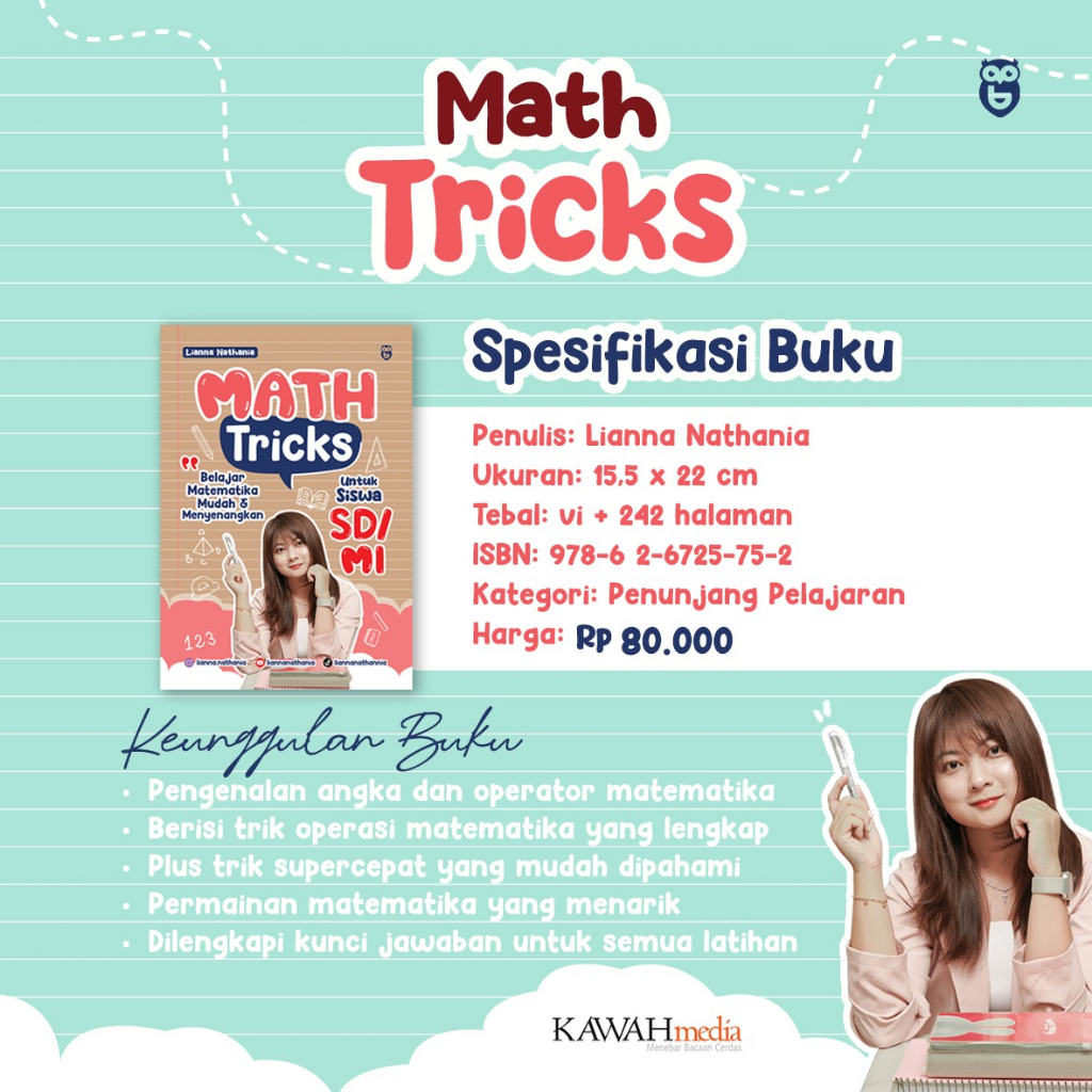 Jual Buku Math Tricks Belajar Matematika Mudah & Menyenangkan Untuk Siswa SD/MI SMP MTs - Lianna ...