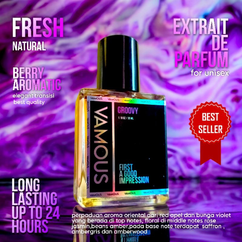 Jual VAMOUS parfum - GROOVY extrait de parfum for unisex | Shopee Indonesia