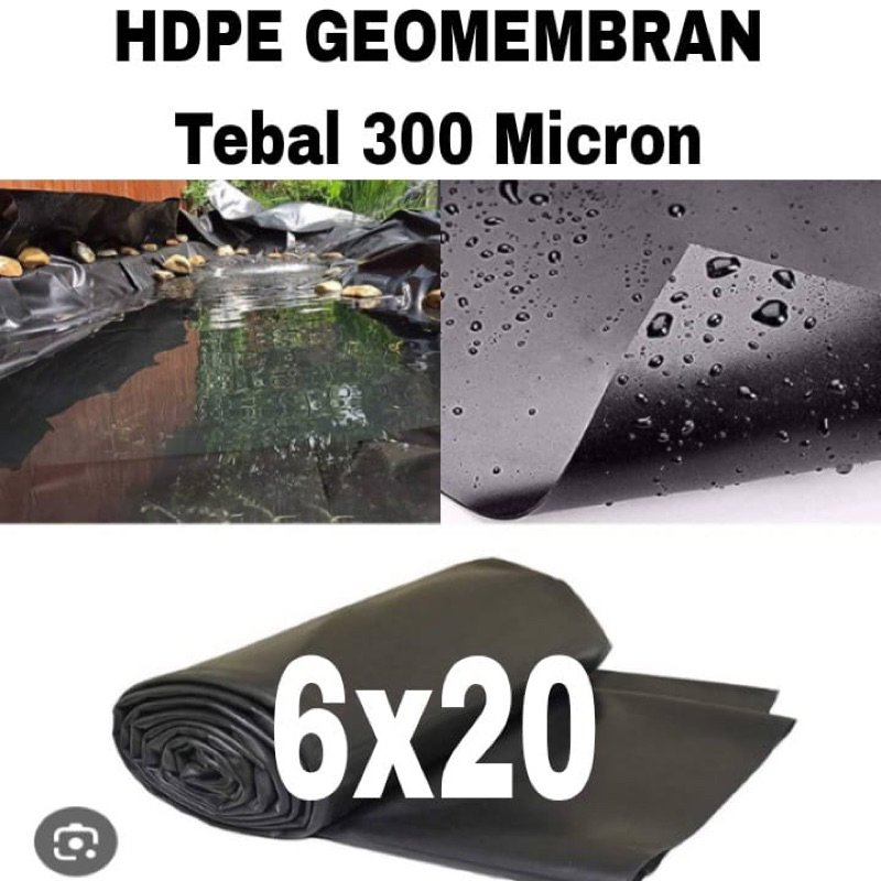 Jual Hdpe Geomembran Ukuran 6x20 Meter Tebal 300 Micron ( Terpal Tambak ...