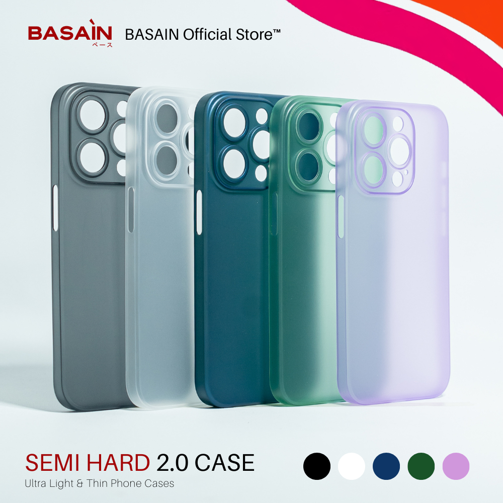 Jual Case iPhone 15 Semi Hard 2.0 BASAIN Original Casing Plus/Pro/Max ...