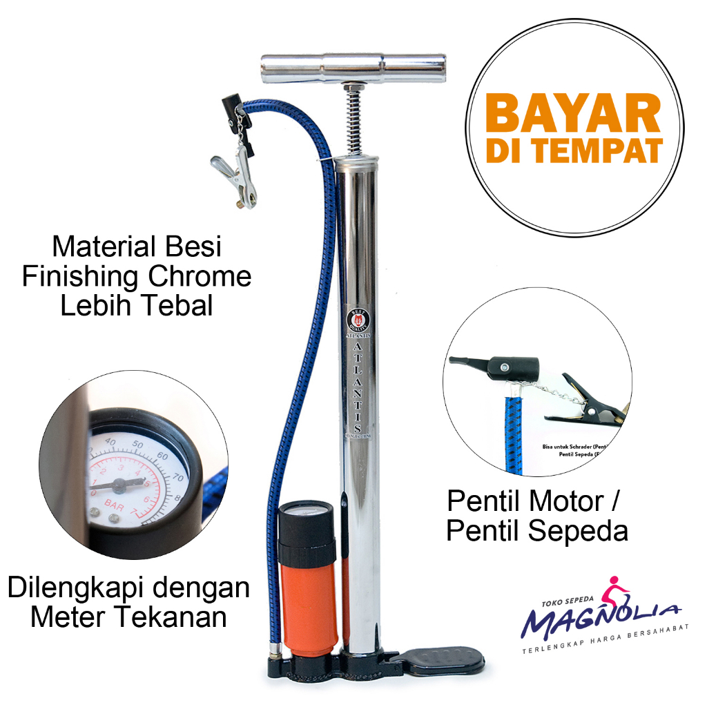 Jual Pompa Angin Ban Sepeda dan Motor Kompa Speda dengan Tabung Manual ...