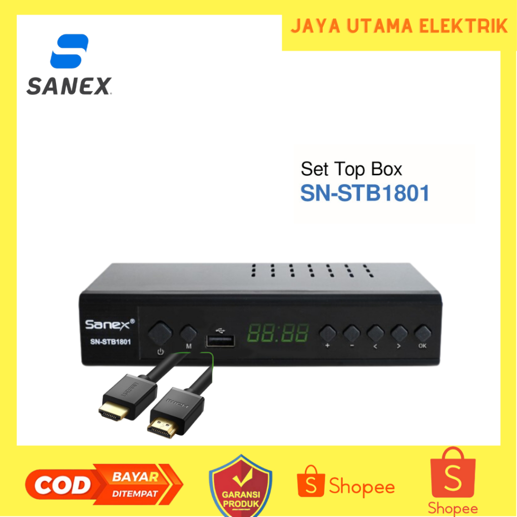 Jual Sanex Set Top Box DVB T2 / Set topbox tv digital untuk tv led ...