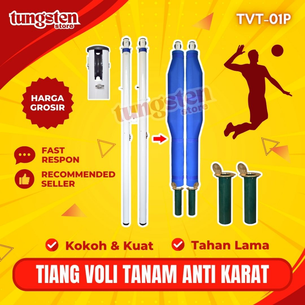 Jual Tiang Bola Voli Tanam TVT-01P untuk Atlet Harga Ekonomis | Shopee ...