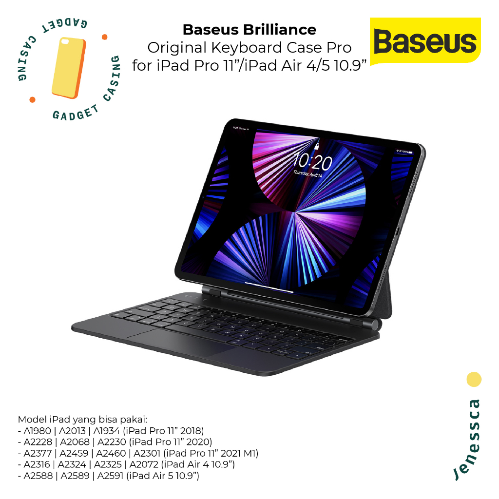 Jual Baseus Magic Keyboard Case iPad Pro 11"/12.9" 2018-23/Air 4/5 10.9 ...