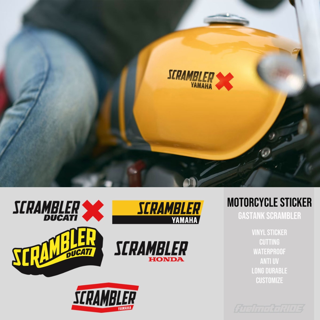 Jual Sticker Tangki Motor Classic Scrambler Custom cb xsr w175 | Shopee ...