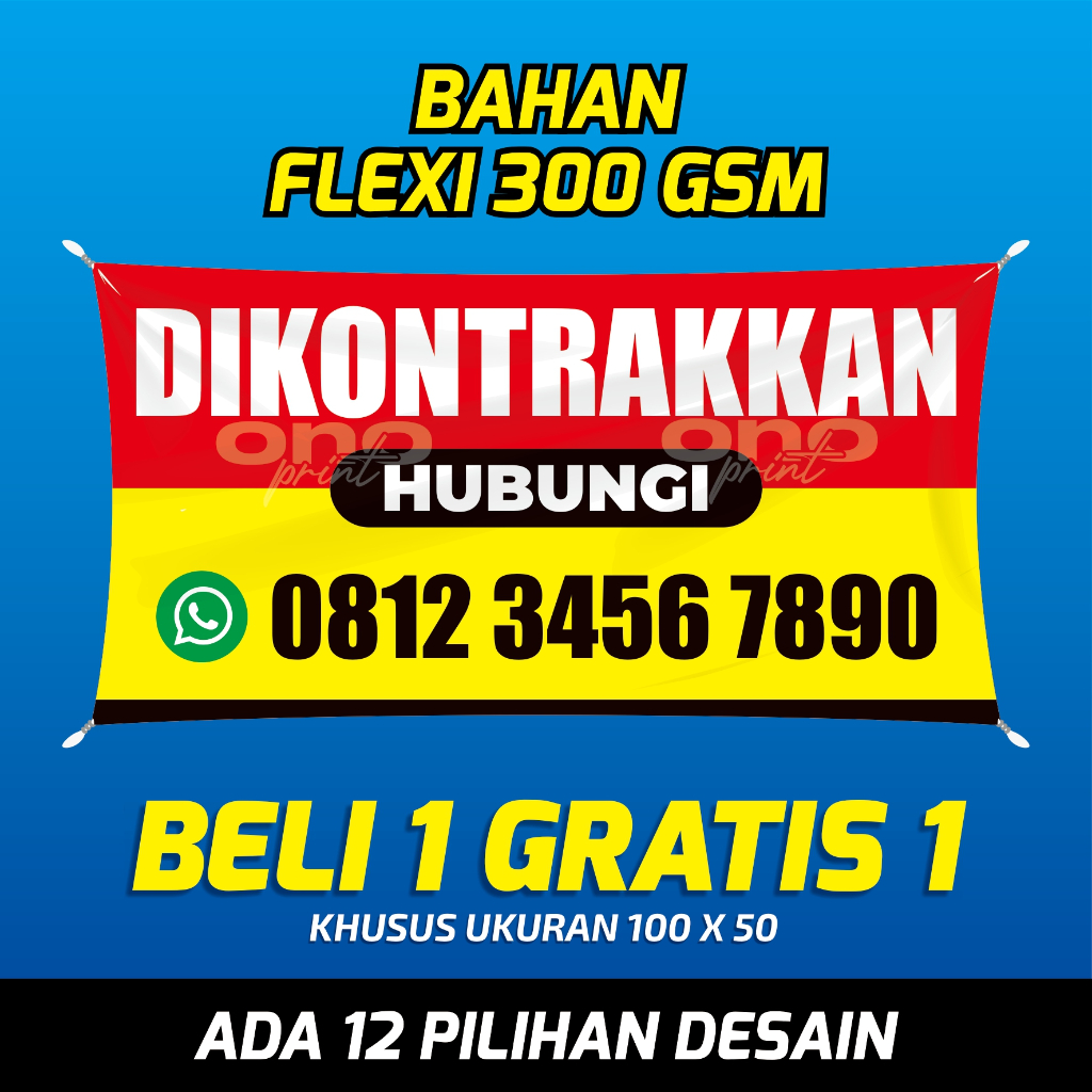 Jual BANNER DIKONTRAKAN BAHAN TEBAL (300gsm) & AWET / BANNER ...