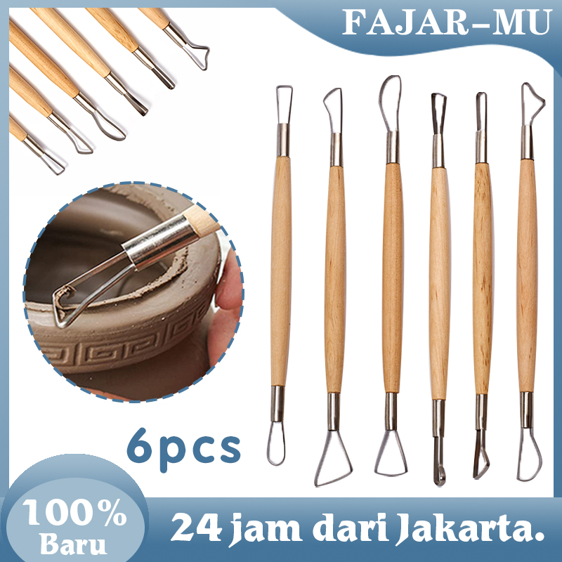 Jual 6pcs Alat Clay Tool Alat Ukir Tanah Liat Modelling Clay Tool ...