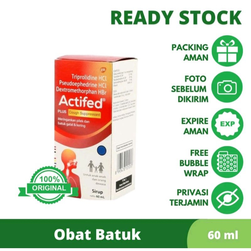 Jual ACTIFED Sirup Obat Batuk (Batuk Berdahak/Batuk Kering/Flu/Pilek ...