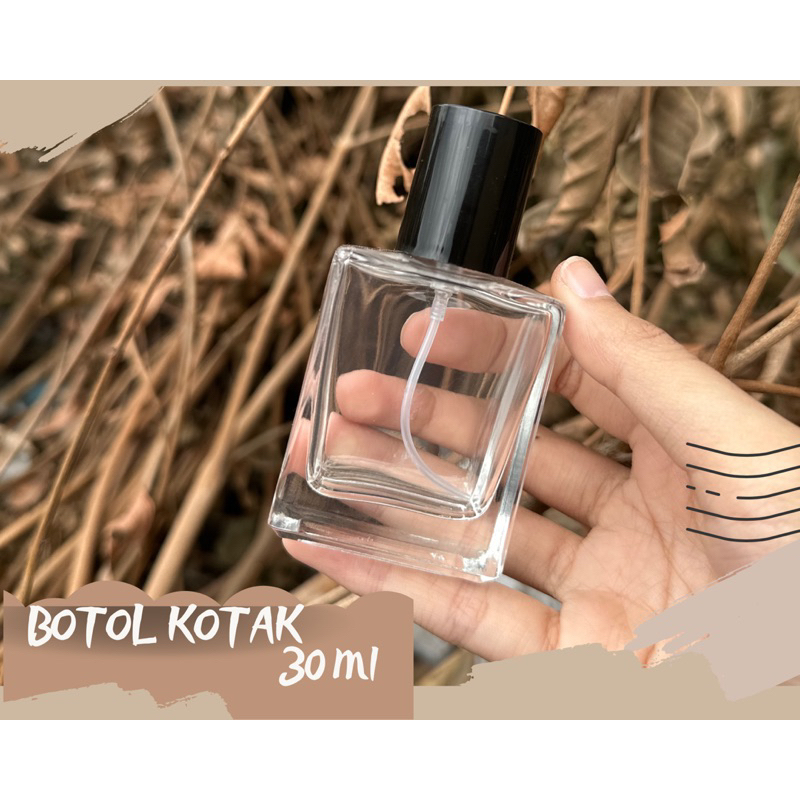 Jual BOTOL PARFUM KOTAK (her mes 30 ml)sudah + BABLE | Shopee Indonesia