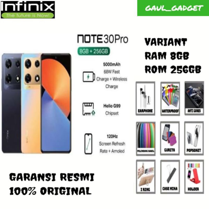 Jual INFINIX NOTE 30 PRO 8/256 GARANSI RESMI | Shopee Indonesia