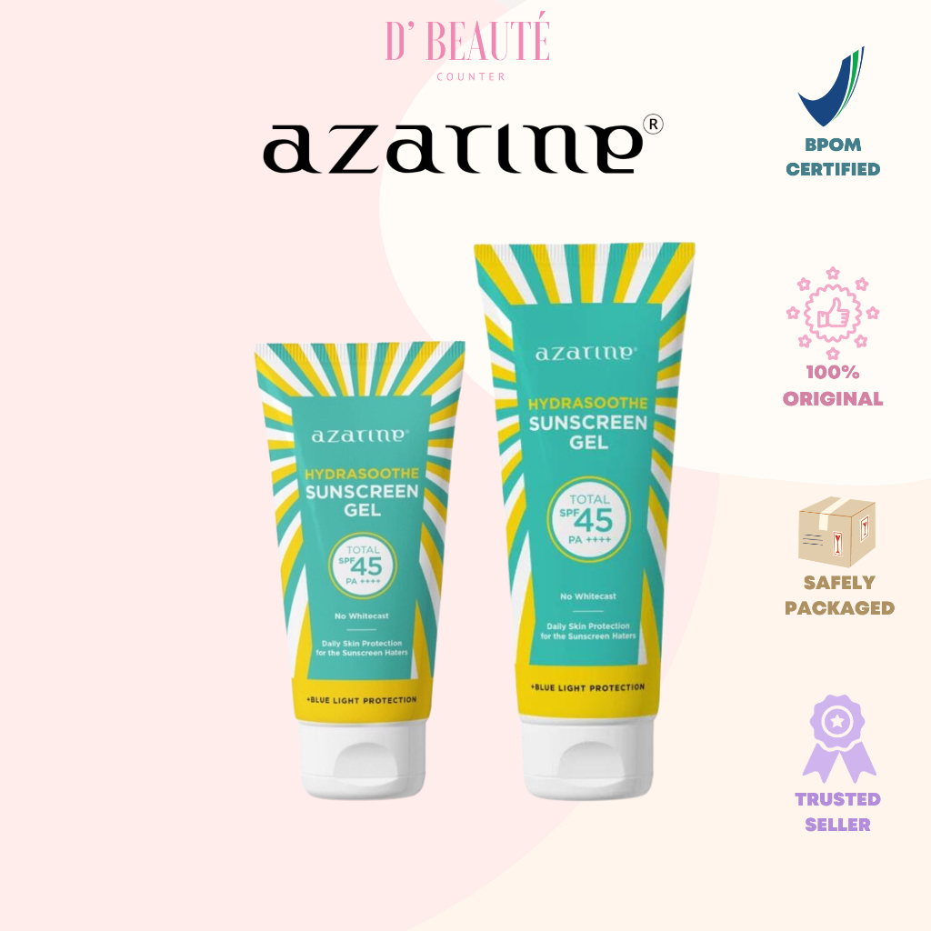 Jual Azarine Hydrasoothe Sunscreen Gel SPF45 PA++++ MINI SIZE 30ml ...