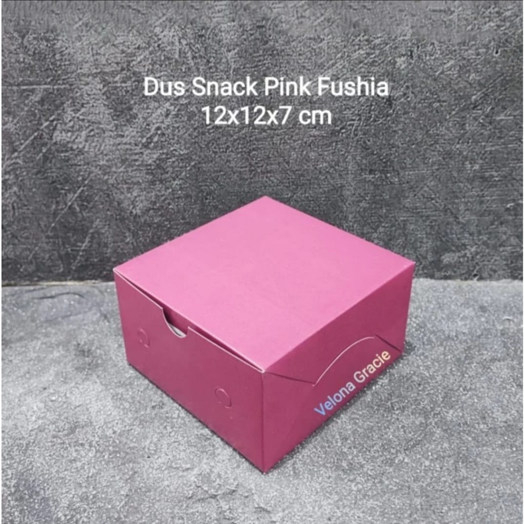 Jual Dus Pink Fuchia 12X12 isi 50 pcs Kotak Kue Snack Box Ungu Muda ...