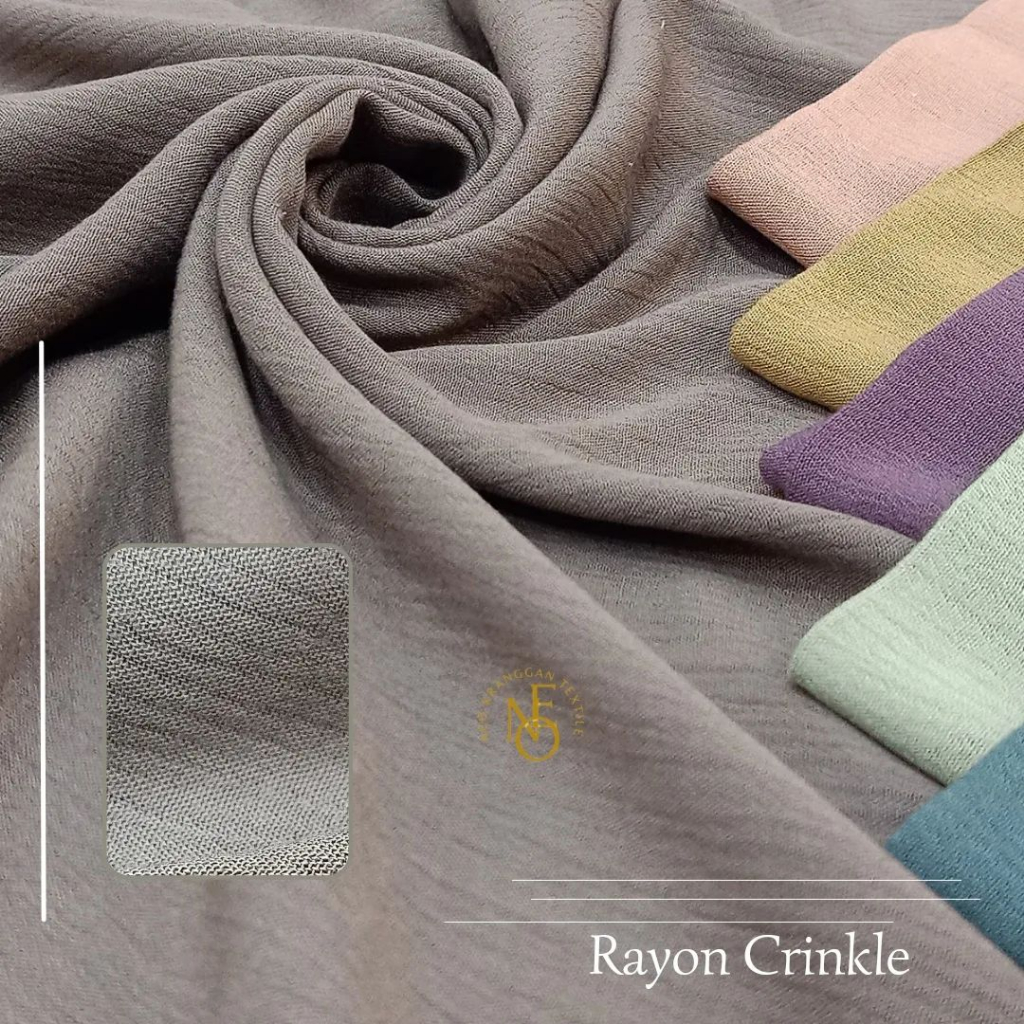 Jual KAIN RAYON CRINKLE 58" (Harga Per 0,5 Meter) | Shopee Indonesia