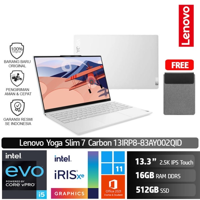 Jual Lenovo Yoga Slim 7 Carbon 2QID Core i5 1340P 16GB 512GB Win11 OHS ...