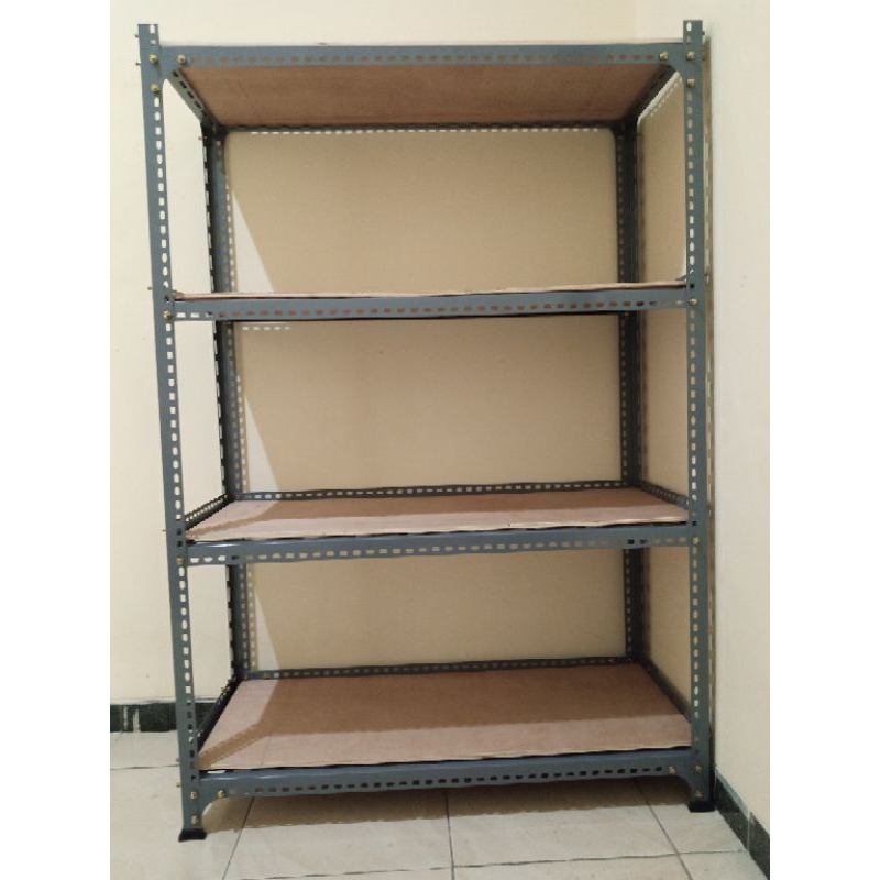 Jual rak besi siku lubang t150 p100 L30cm 4 susun 4 tiang | Shopee ...