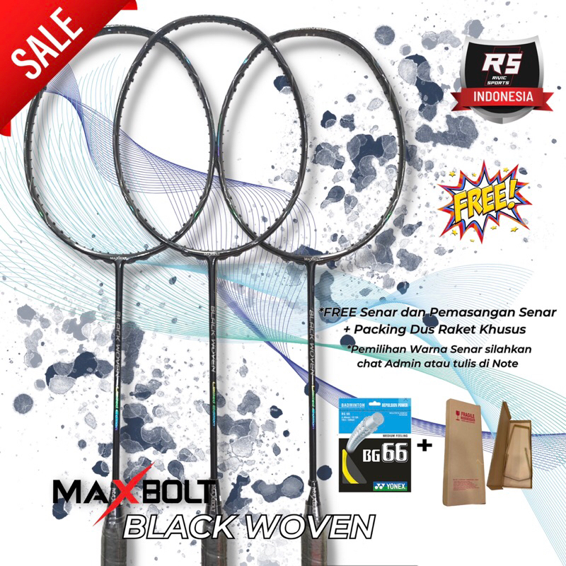 Jual RAKET MAXBOLT BLACK WOVEN LIMITED EDITION ORIGINAL BADMINTON ...