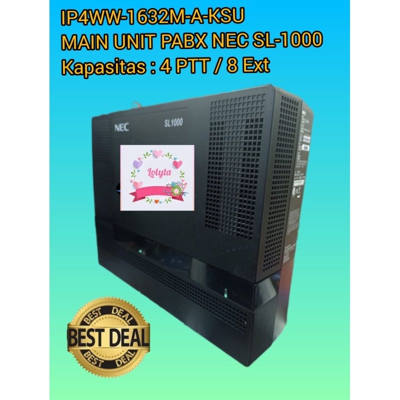Jual IP4WW-1632M-A-KSU MAIN UNIT PABX NEC SL-1000 Basic Kapasitas : 4 ...