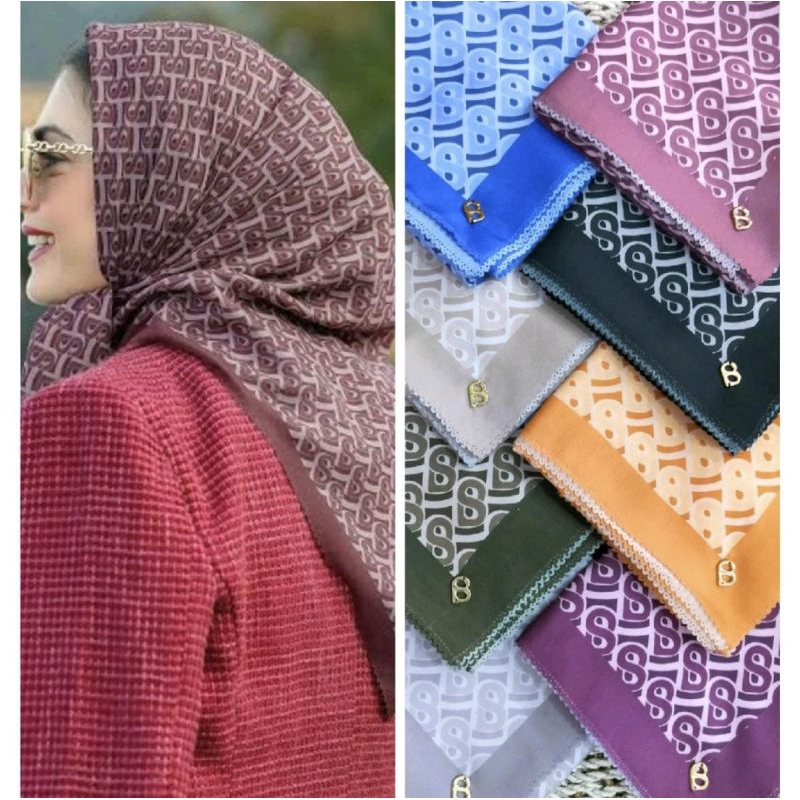 Jual Bimu series button scarves semi ori/laser cut titik tiga | Shopee ...