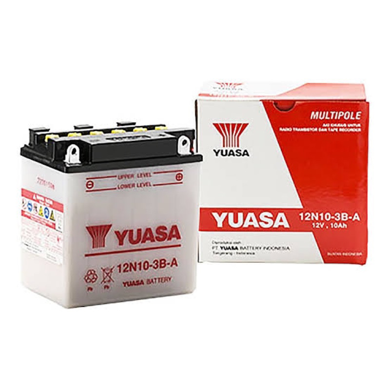 Jual AKI YUASA 12N10-3B-A (Aki Motor Vespa PX-150 Excel, Thunder, dan Binter) - Tidak Termasuk ...