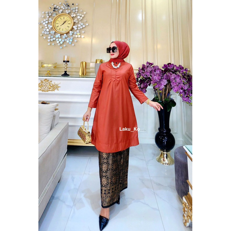 Jual Set Tunik Toyobo // Baju Kurung Melayu // Set Rok songket // Set ...