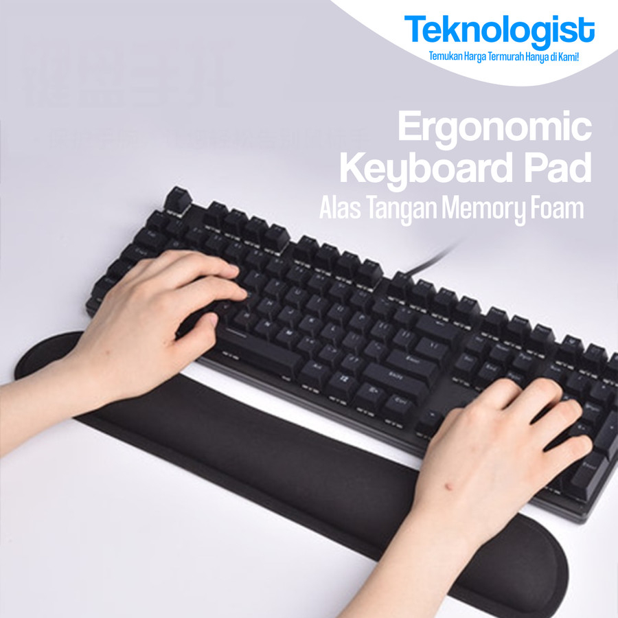 Jual Ergonomic Keyboard Wrist Rest Pad Support Memory Foam Penyangga ...