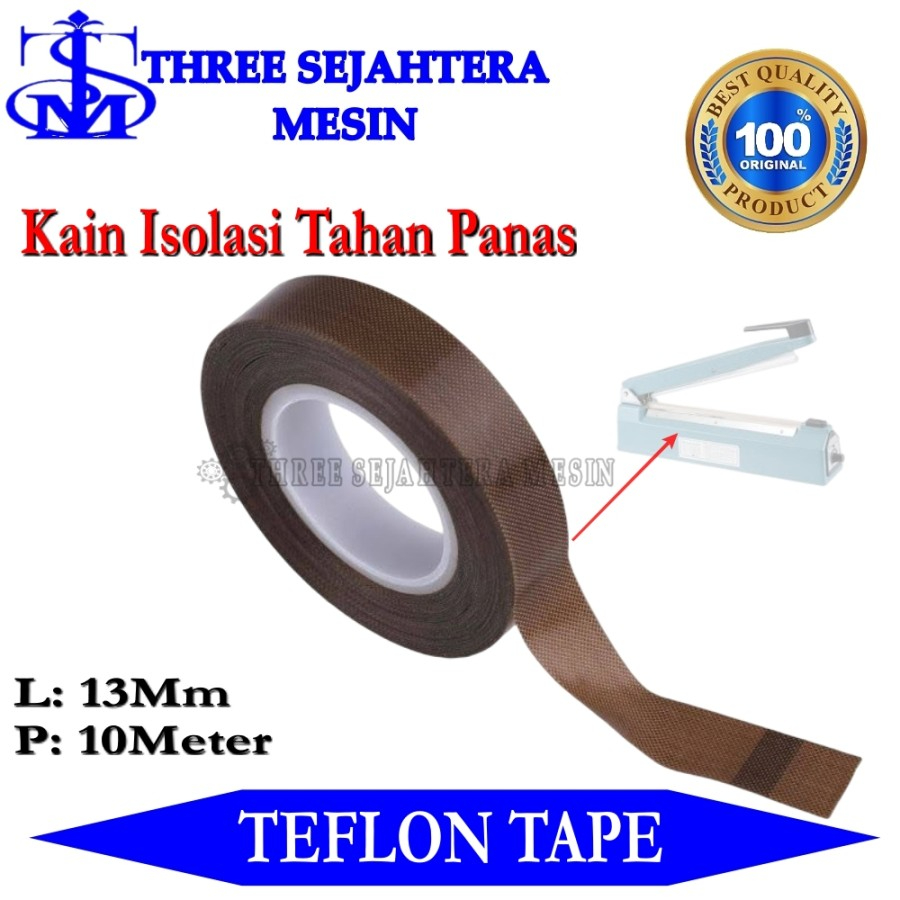 Jual Teflon Tape Isolasi Sealer 13mm X 10Meter Mesin Bantalan Mesin ...