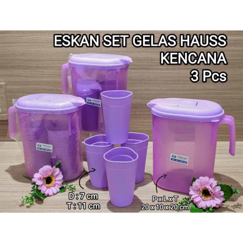 Jual ESKAN SET GELAS HAUSS ( 3 SET ) | Shopee Indonesia
