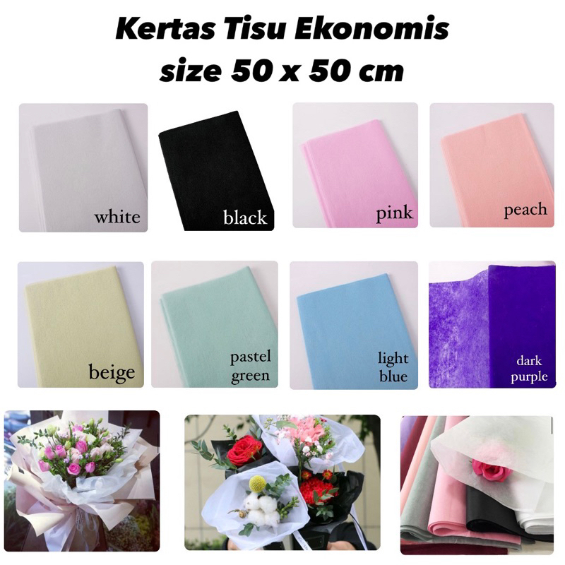 Jual Kertas Tisu Buket Ekonomis (50x50cm) / Tissue Cotton Paper Non ...