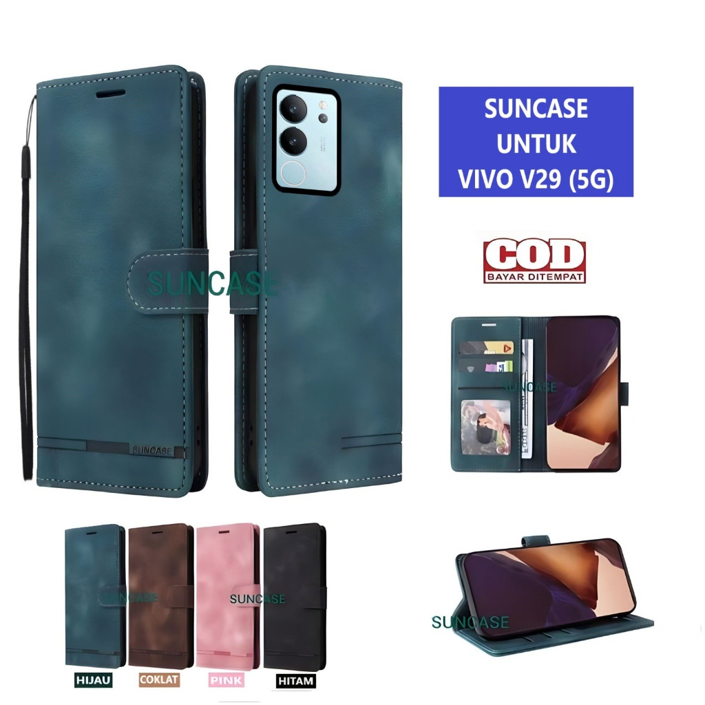 Jual Casing VIVO V29 5G model flip buka tutup case kulit ada tempat ...