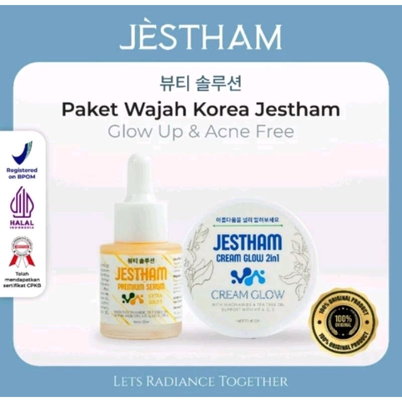 Jual Paket 2in1 JESTHAM Cream+Serum Gold Premium READY | Shopee Indonesia