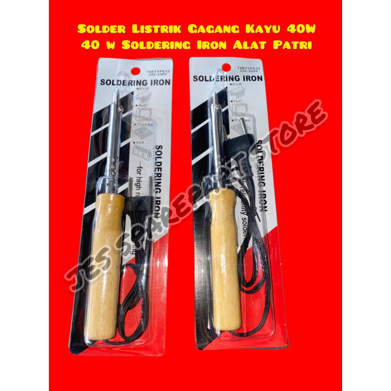 Jual SOLDER LISTRIK GAGANG KAYU 40W 40W SOLDERING IRON ALAT PATRI ...