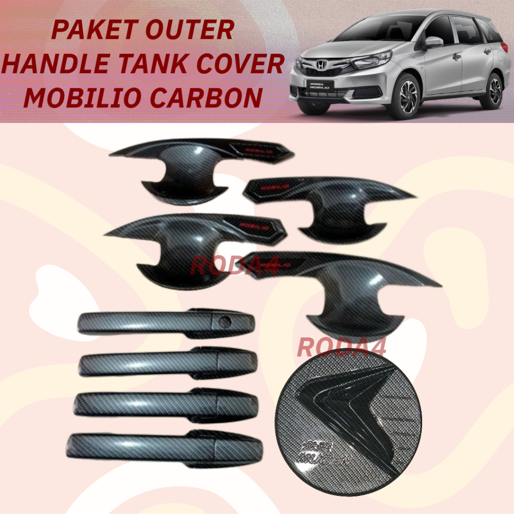 Jual Paket Cover Handle Outer Tank Cover CARBON Mobil Avanza Xenia ...