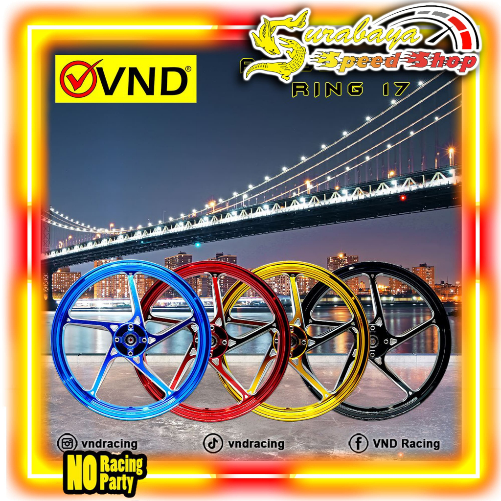 Jual VND Velg Tipe AK 55 Model Enkei X1R Taka Jupiter MX New Ukuran 160/185 Ring 17 Set Depan ...
