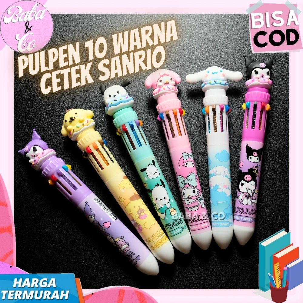 Jual PEN SANRIO PULPEN 10 WARNA SANRIO CETEK LUCU PEN 10 WARNA CETEK SANRIO | Shopee Indonesia