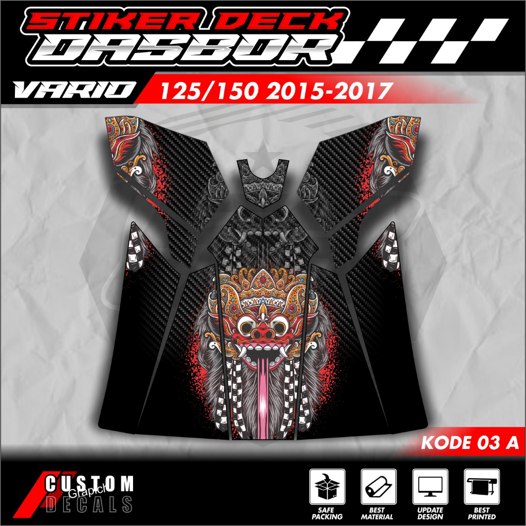 Jual (COD) Striping Vario Pelindung Dashboard Tankpad deckpad Vario 125 ...