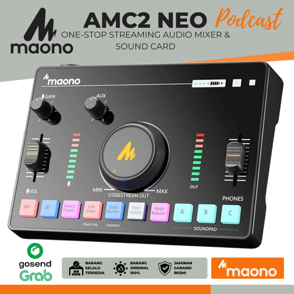 Jual MAONO AMC2 NEO Live Streaming Audio Mixer & Sound Card | Podcast C2 | Shopee Indonesia