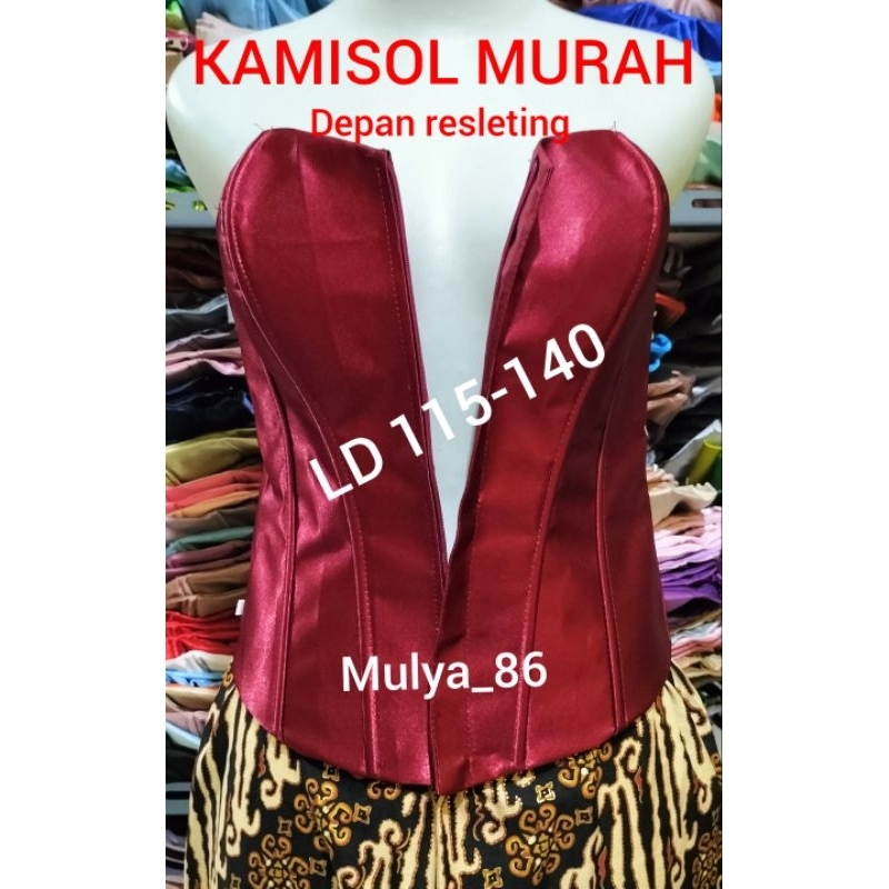 Jual DEPAN resleting Kamisol LD 115-140/Longtorso/Kemben/Gustier ...