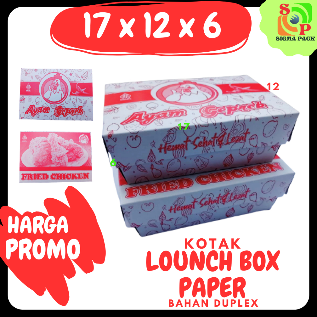 Jual Kotak Nasi Rice Box KFC Dus Kotak Geprek Fried Chicken Kotak Ayam ...