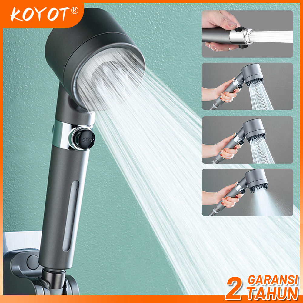 Jual KOYOT Abu-abu Hand Shower Mandi Multifungsi 3 Mode Adjustable Jet ...