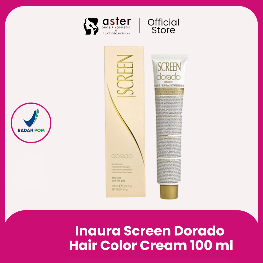 Jual Aster Kosmetik - Inaura Screen Dorado Hair Color Cream 100ml ...